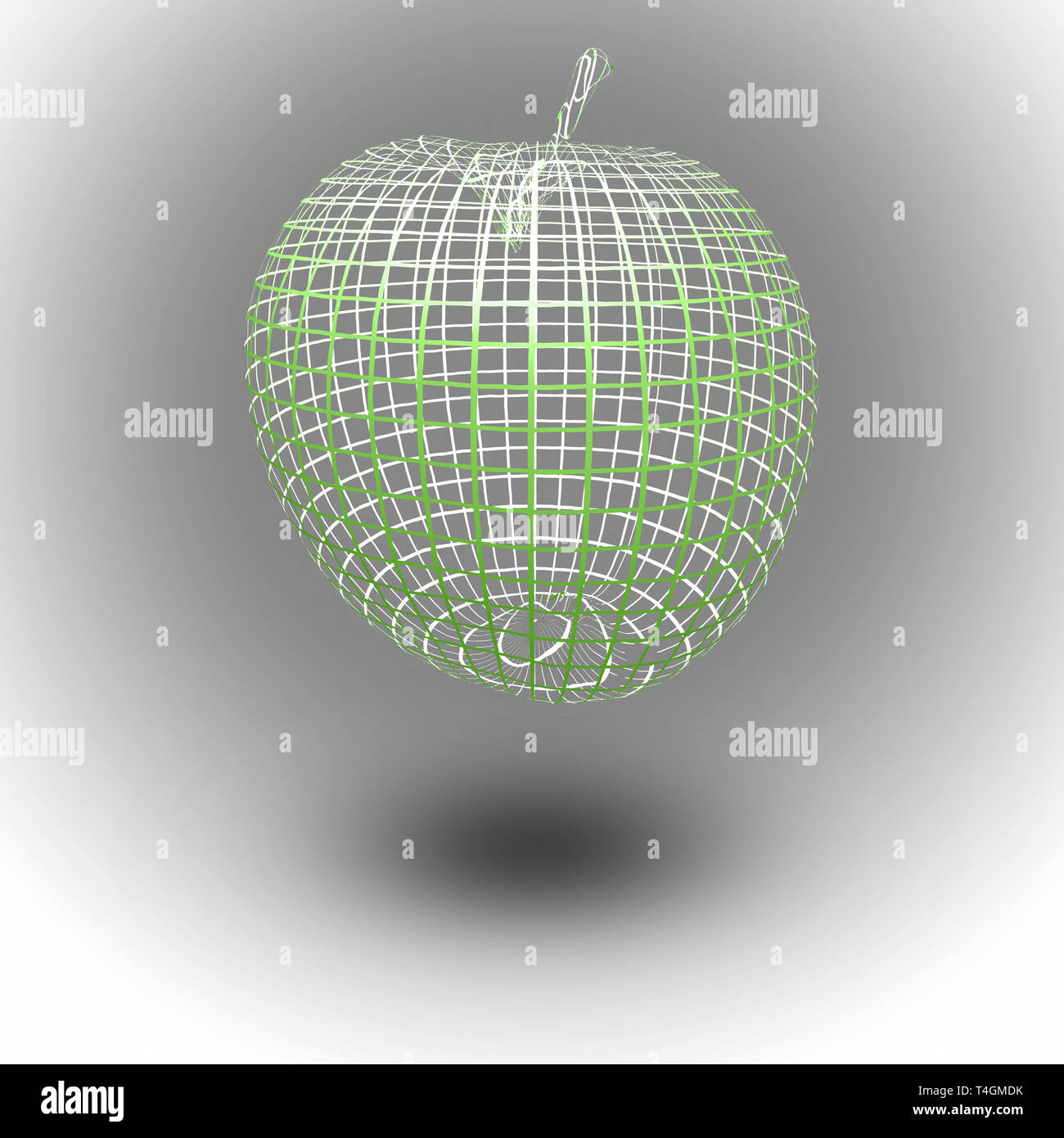 3D rendered Apple. White background Stock Photo - Alamy