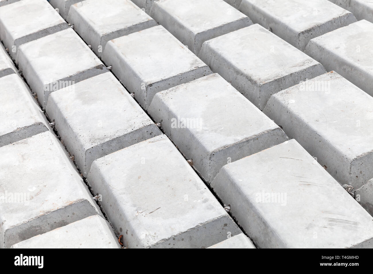 White concrete blocks. Industrial flooring background photo Stock Photo ...