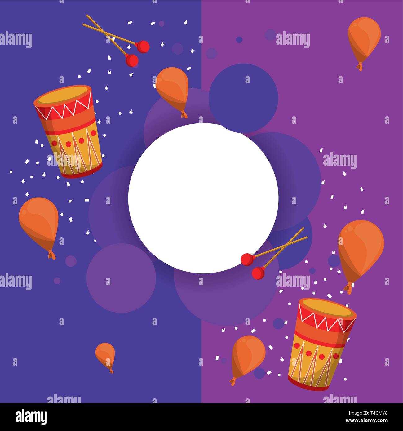 Carnival party round frame Stock Vector Image & Art - Alamy