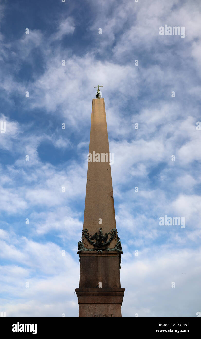 very tall obelisk in the Saint Peter Square in the Vatican City Stock ...
