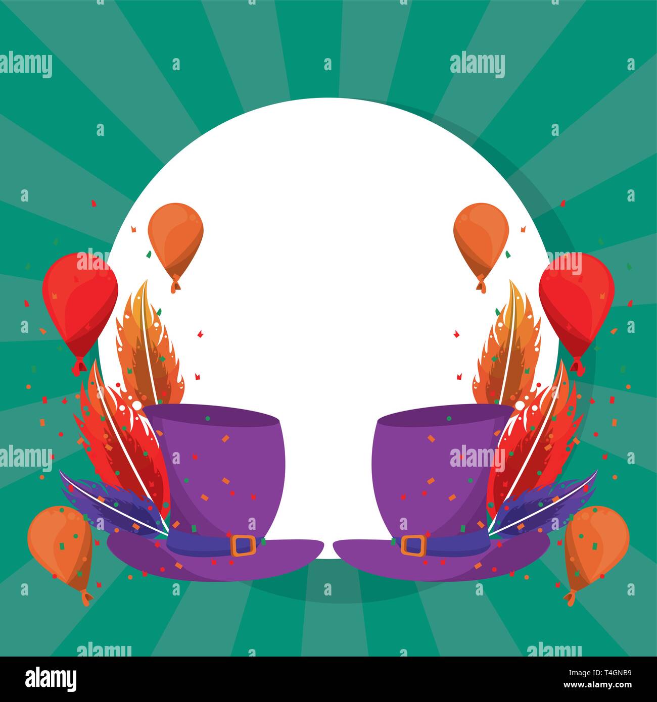 Carnival party round frame Stock Vector Image & Art - Alamy