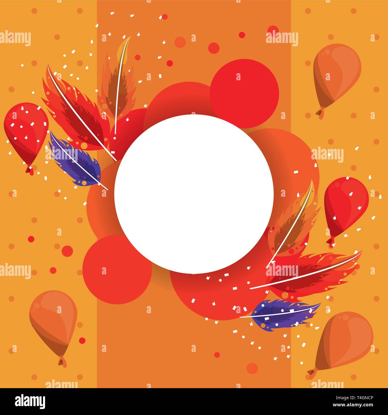 Carnival party round frame Stock Vector Image & Art - Alamy