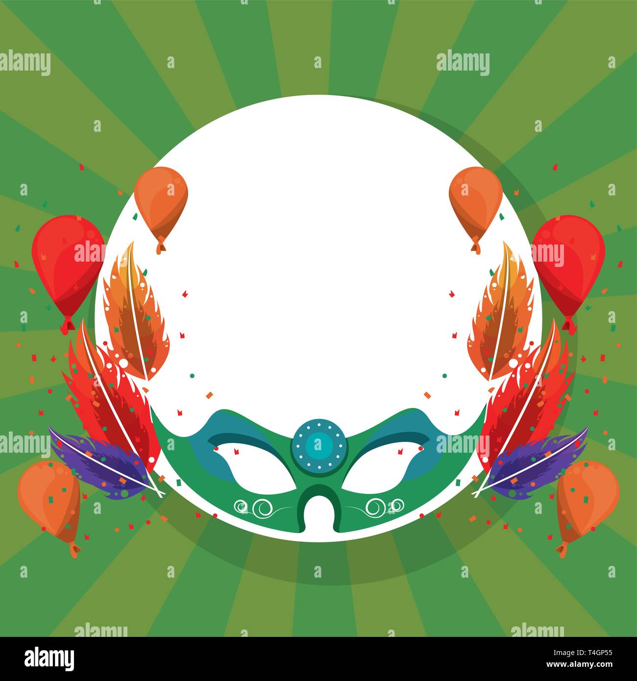 Carnival party round frame Stock Vector Image & Art - Alamy