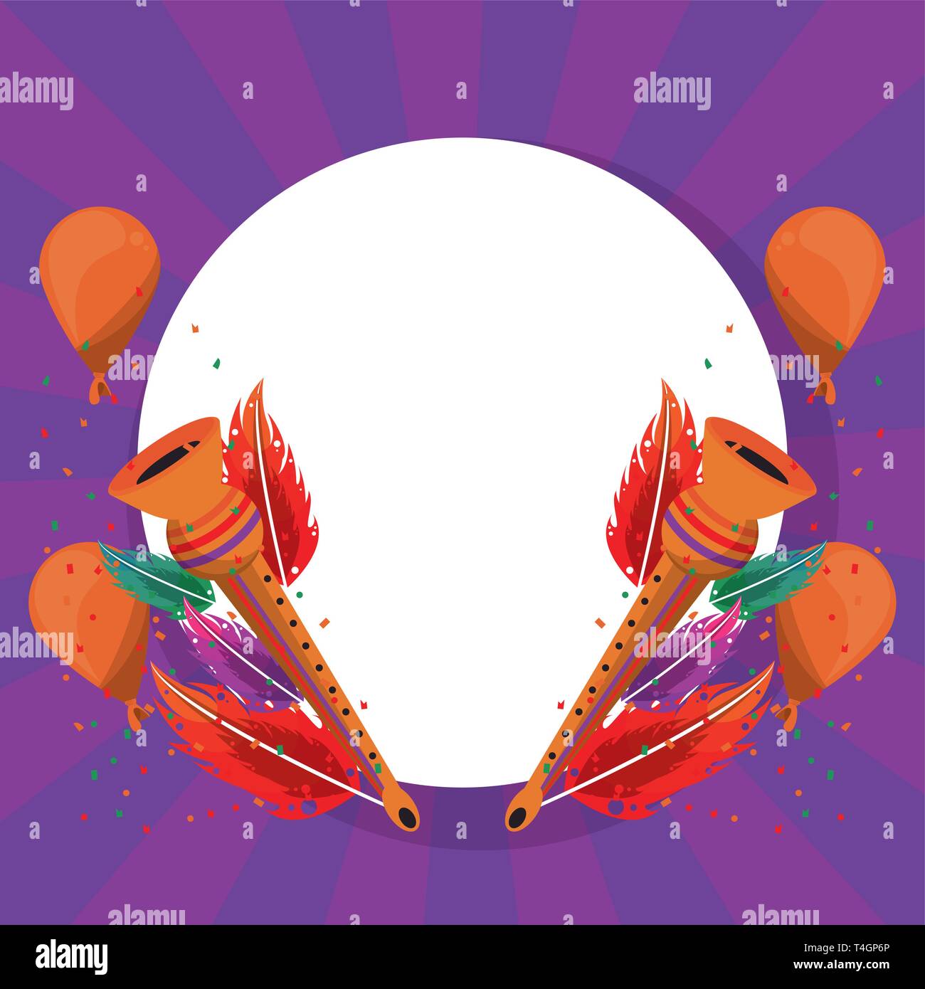Carnival party round frame Stock Vector Image & Art - Alamy