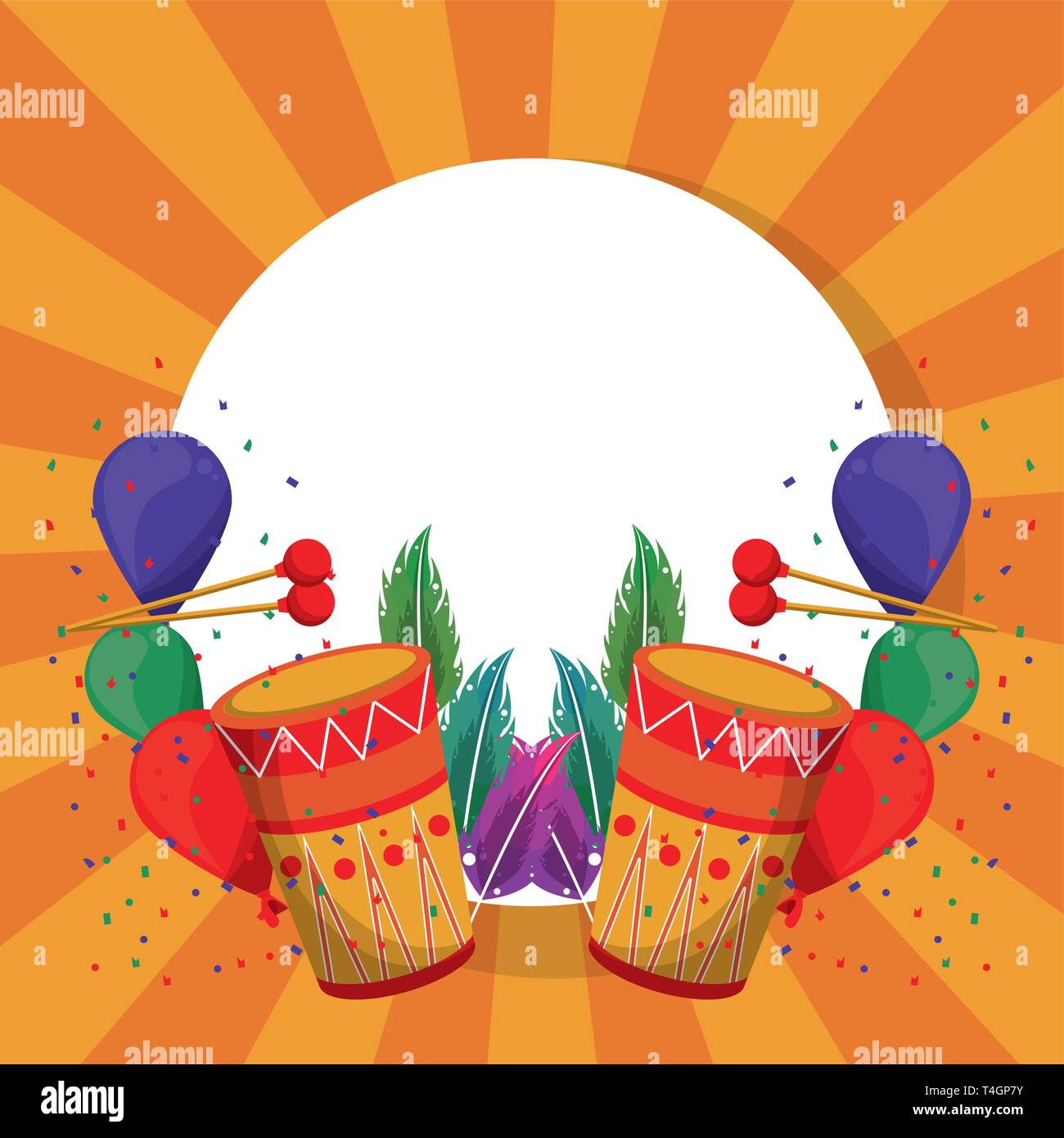 Carnival party round frame Stock Vector Image & Art - Alamy