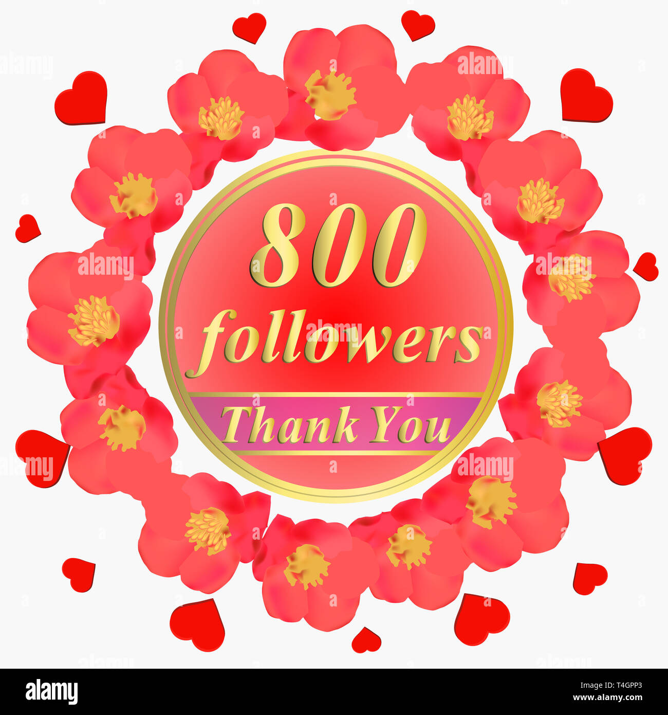 800 followers. Bright followers background. 800 followers illustration ...