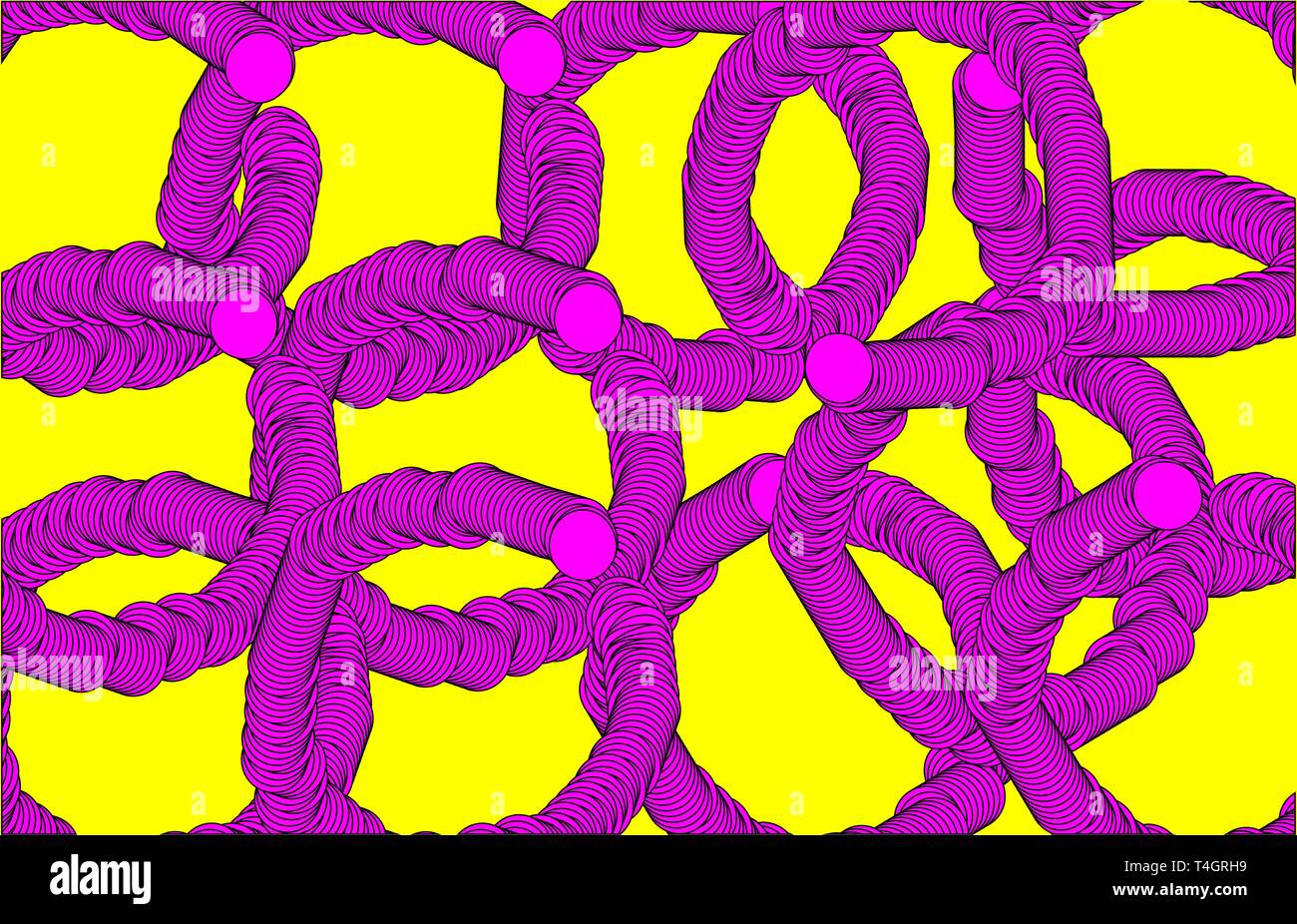 abstract pattern lilac circles on yellow background, vivid image ...