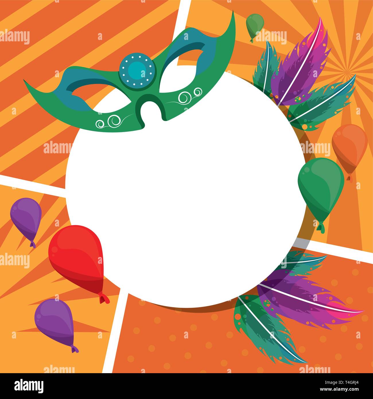 Carnival party round frame Stock Vector Image & Art - Alamy