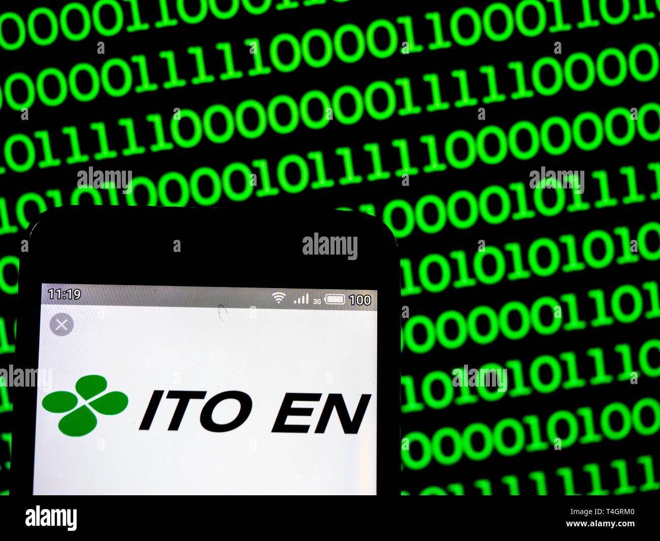 In this photo illustration a Ito En, Ltd. logo seen displayed on a ...