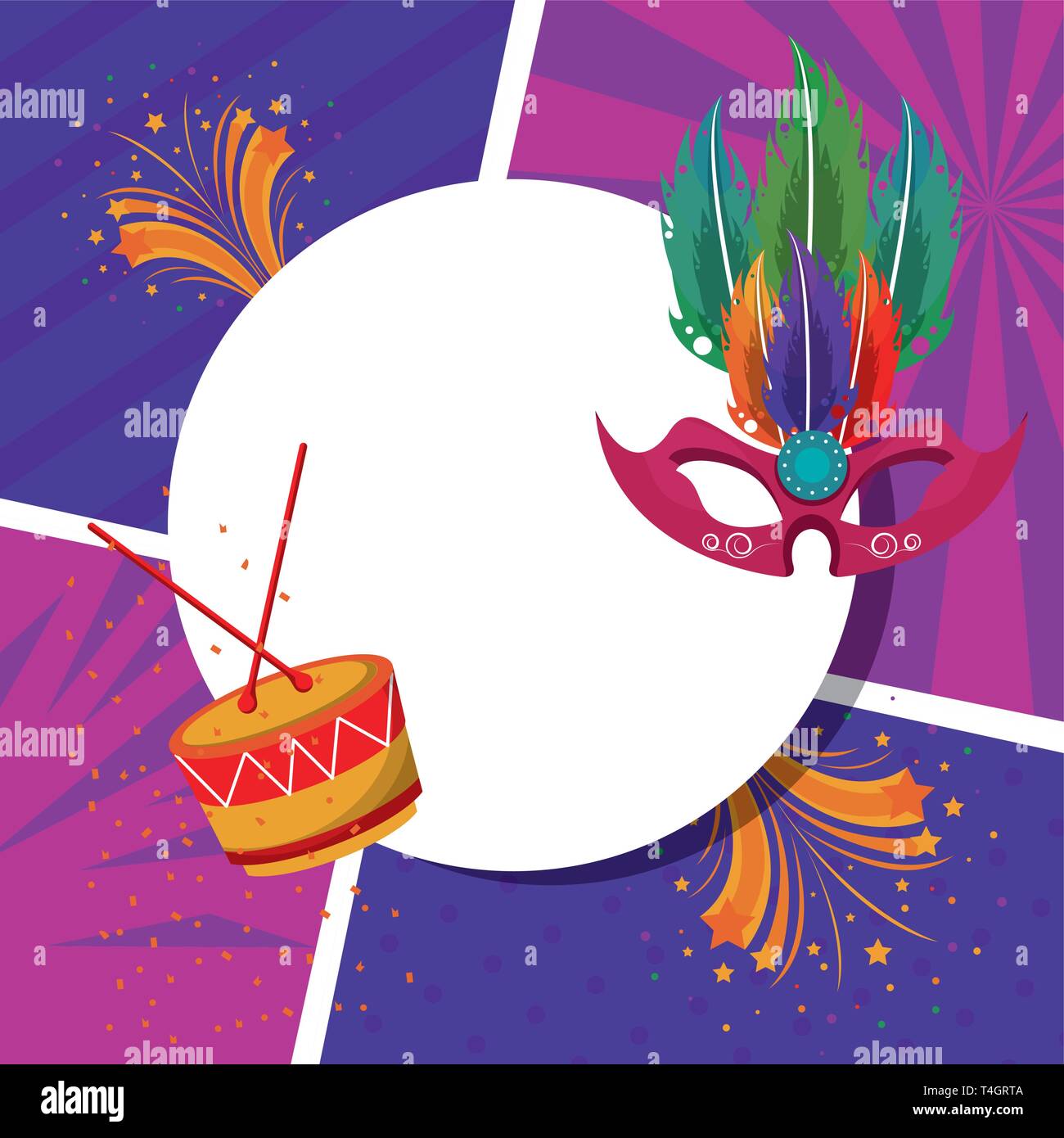 Carnival party round frame Stock Vector Image & Art - Alamy