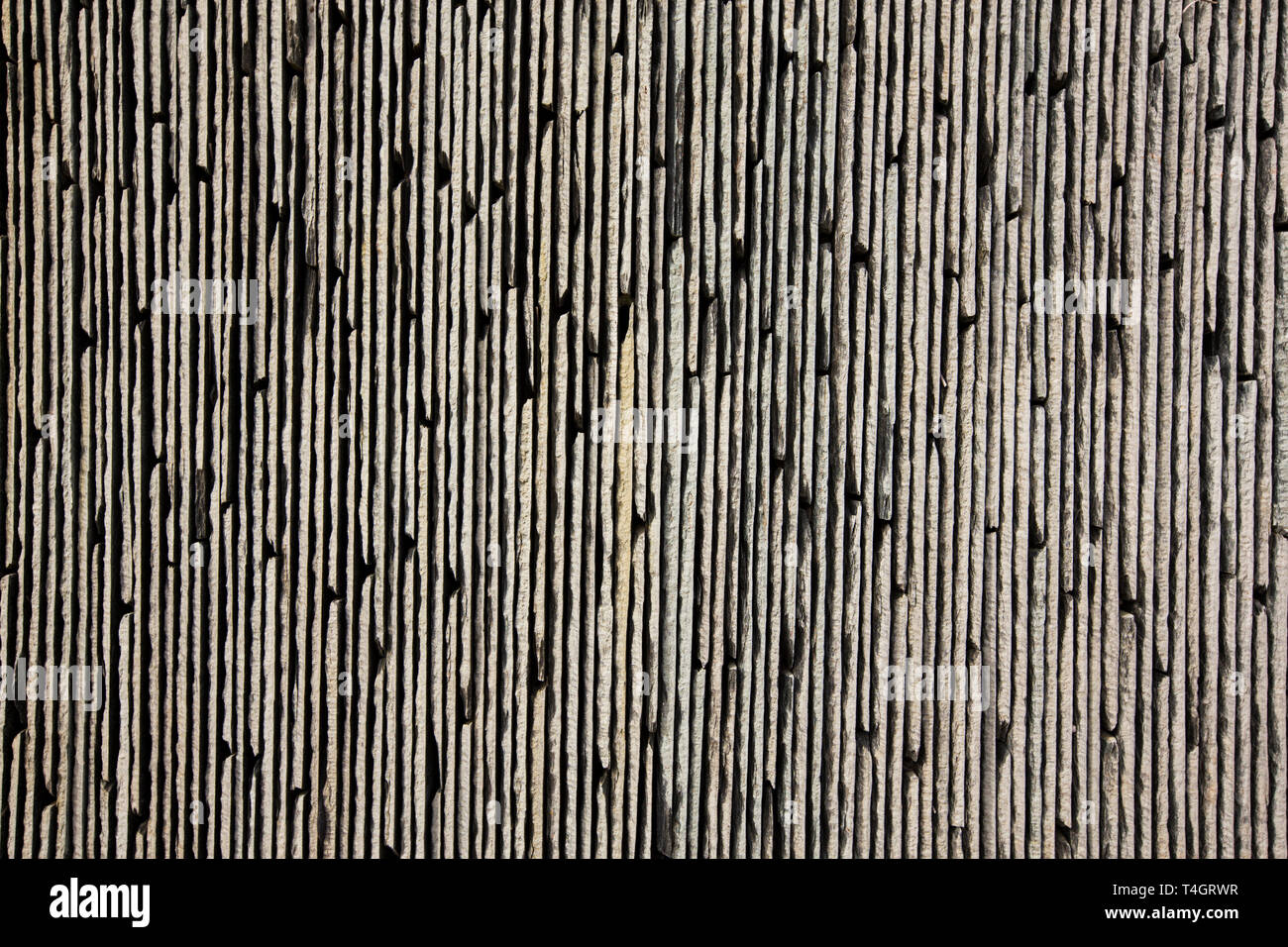 A slate sculpture in the Tremenheere Sculpture Gardens, Gulval, near ...