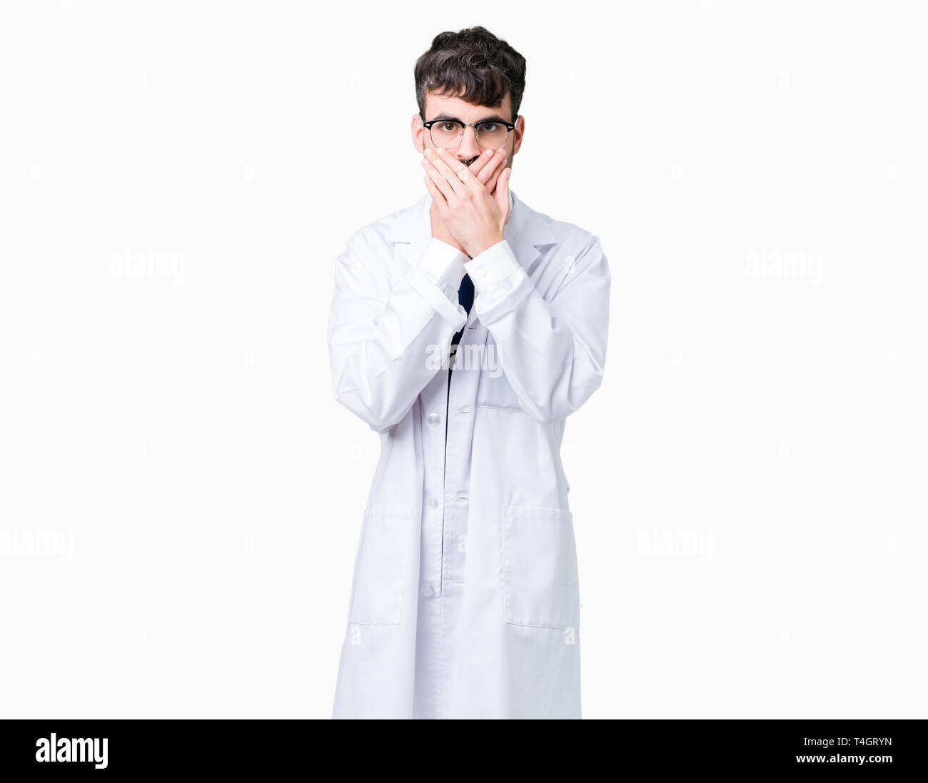 Young scientist covering face hands hi-res stock photography and images ...
