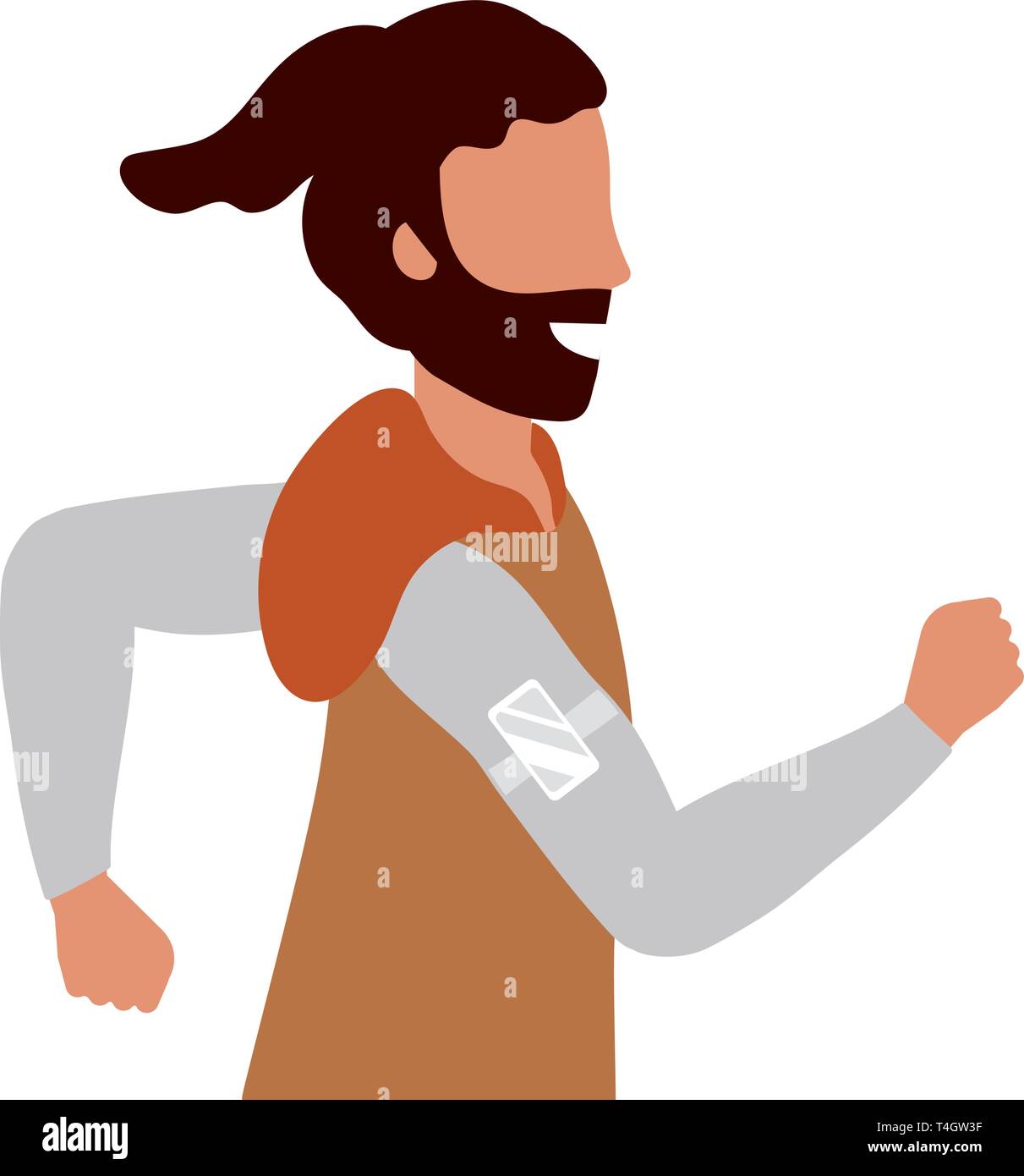 fitness sport train man running cartoon vector illustration graphic ...