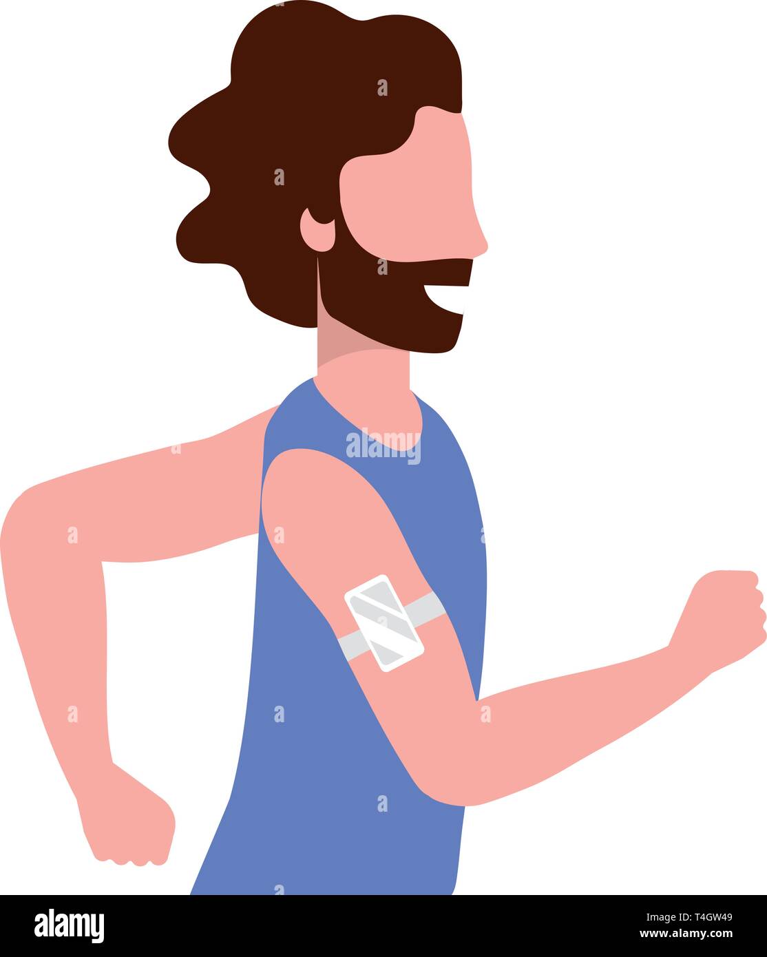 fitness sport train man running cartoon vector illustration graphic ...