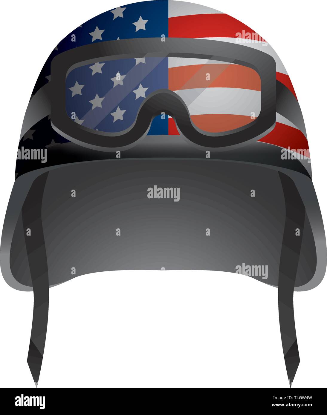 military helmet icon cartoon vector illustration graphic design Stock ...