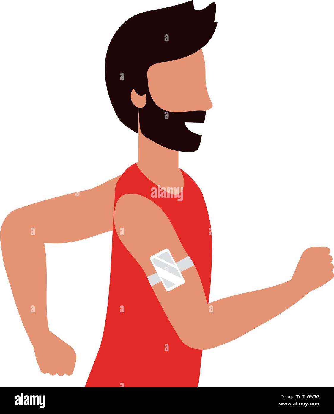 fitness sport train man running cartoon vector illustration graphic ...