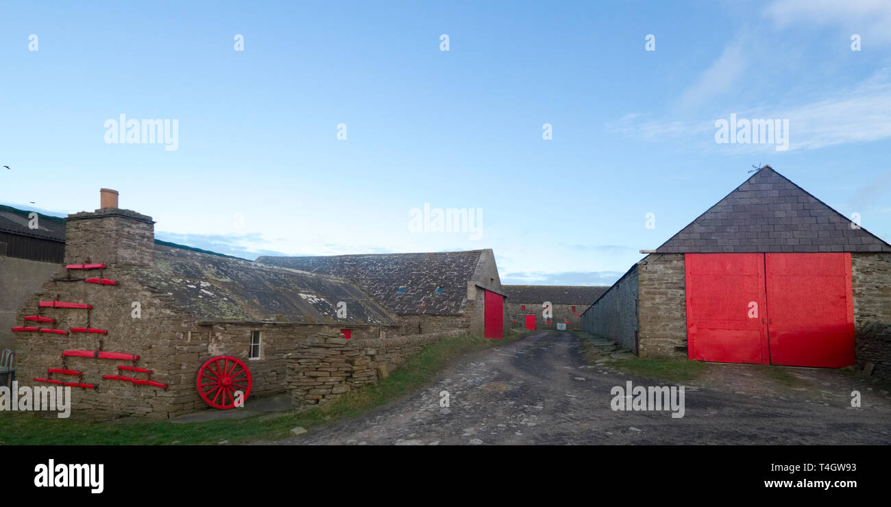 Traditional farm steading, Orkney Isles Stock Photo - Alamy