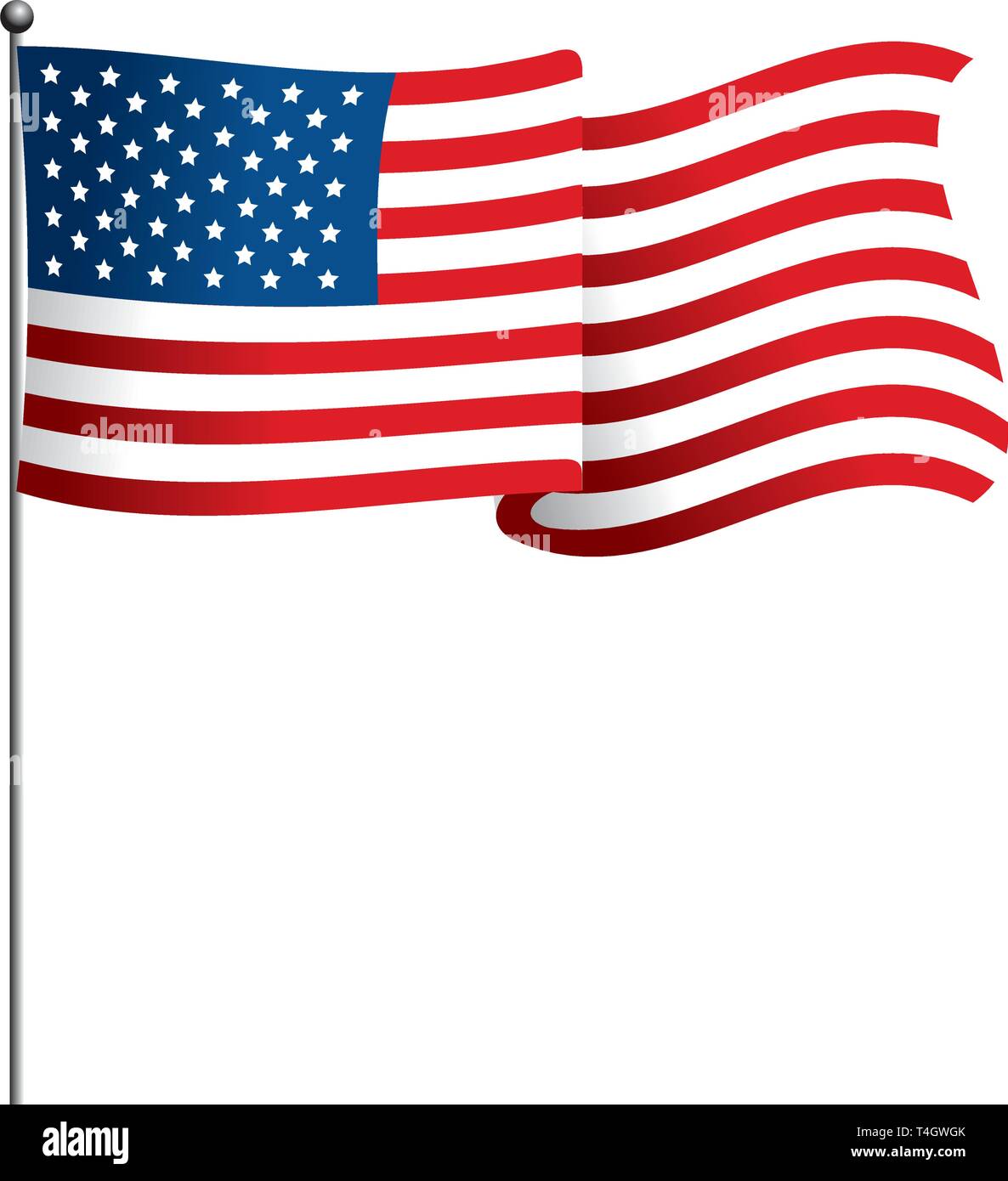 united state flag icon cartoon isolated vector illustration graphic ...