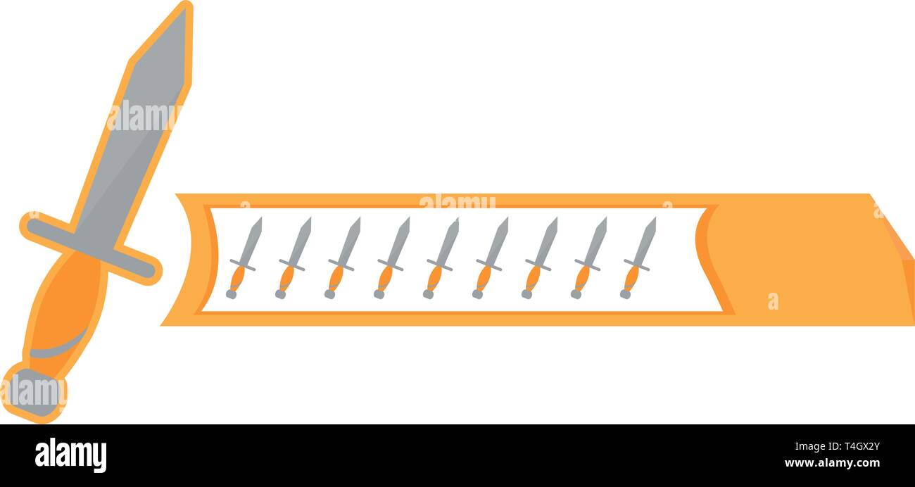 Isolated videogame bar with a sword icon Stock Vector Image & Art - Alamy