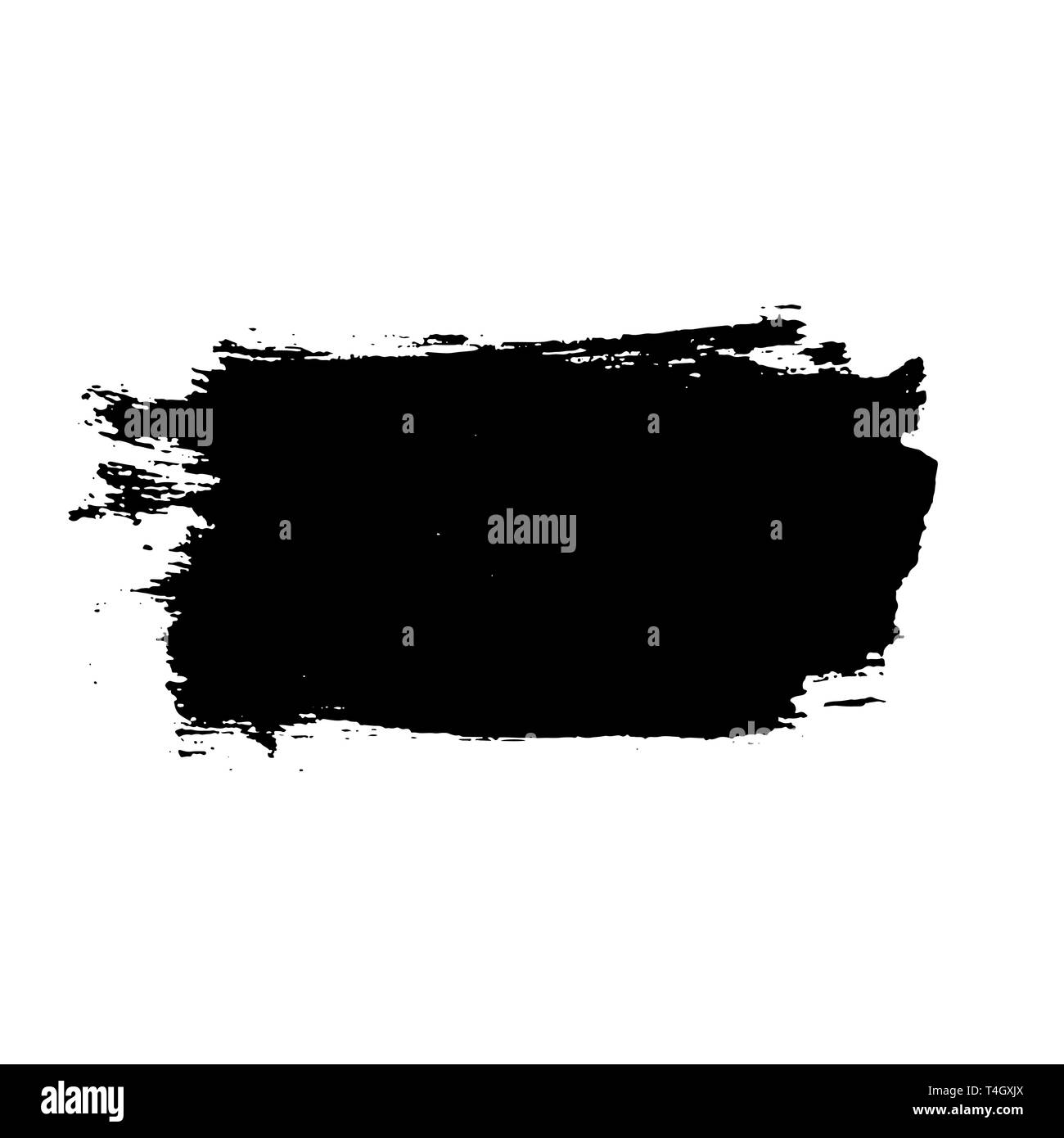 Abstract hand drawn ink dry brush banner. Vector illustration Stock ...