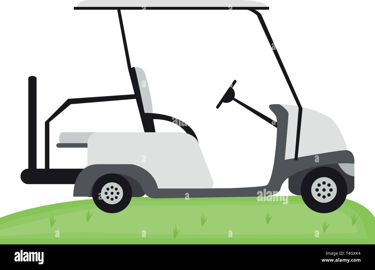 Green golf cart Stock Vector Images - Alamy