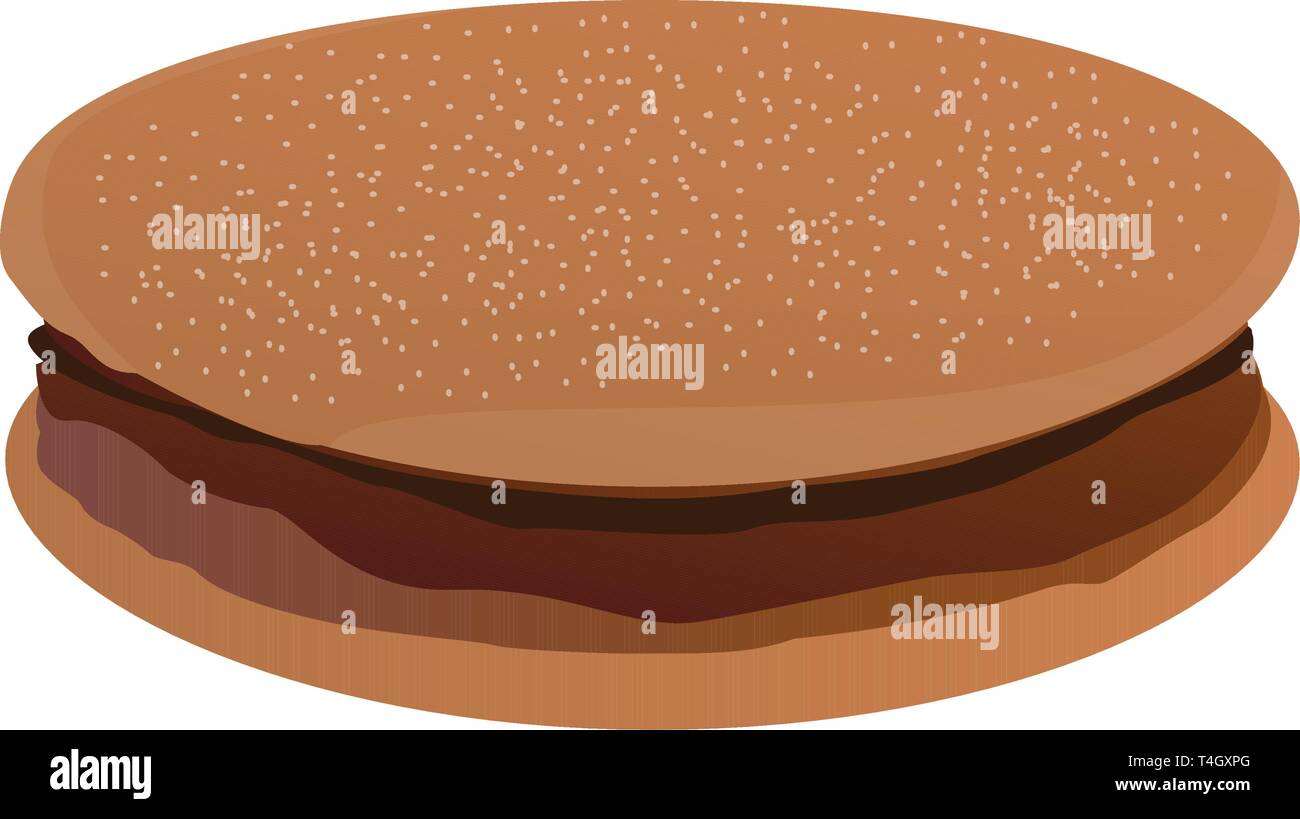 Burger bun with meat Stock Vector Image & Art - Alamy