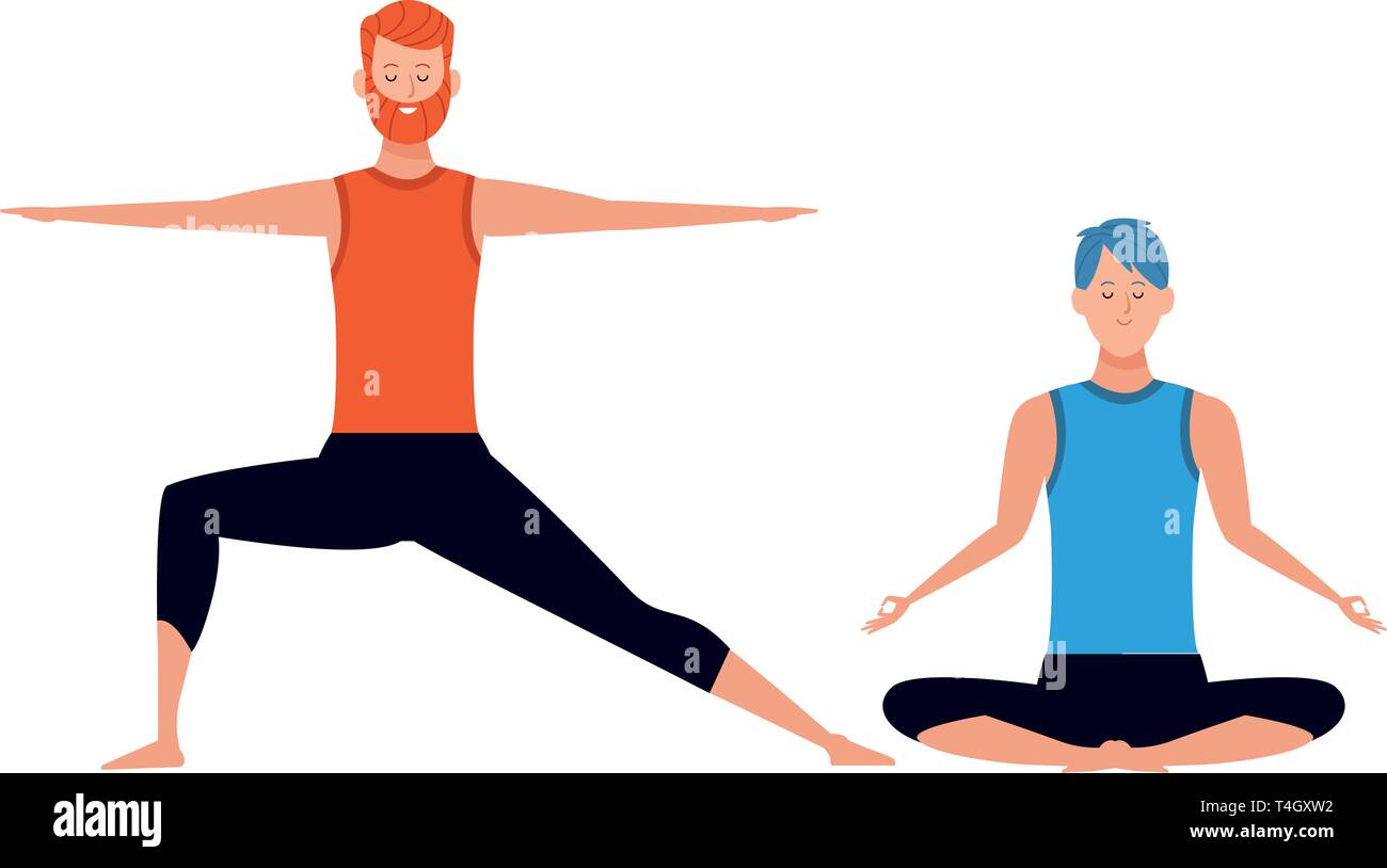 men yoga poses Stock Vector Image & Art - Alamy