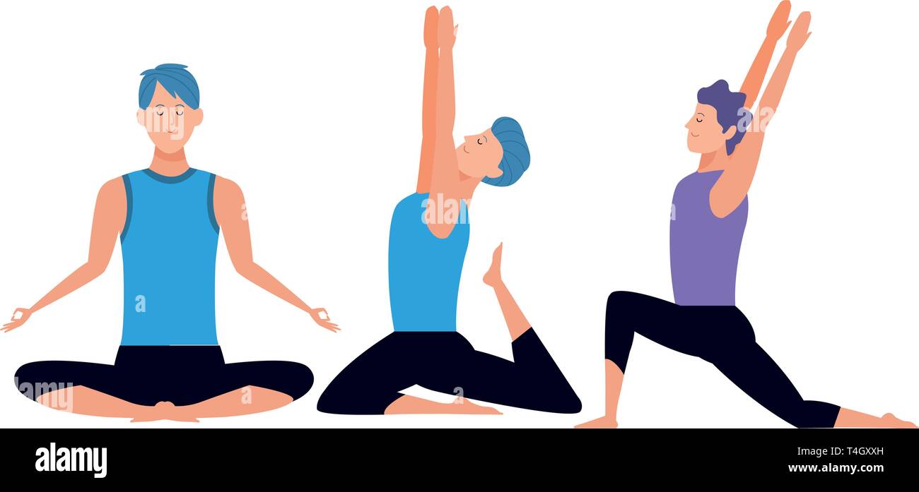 men yoga poses Stock Vector Image & Art - Alamy