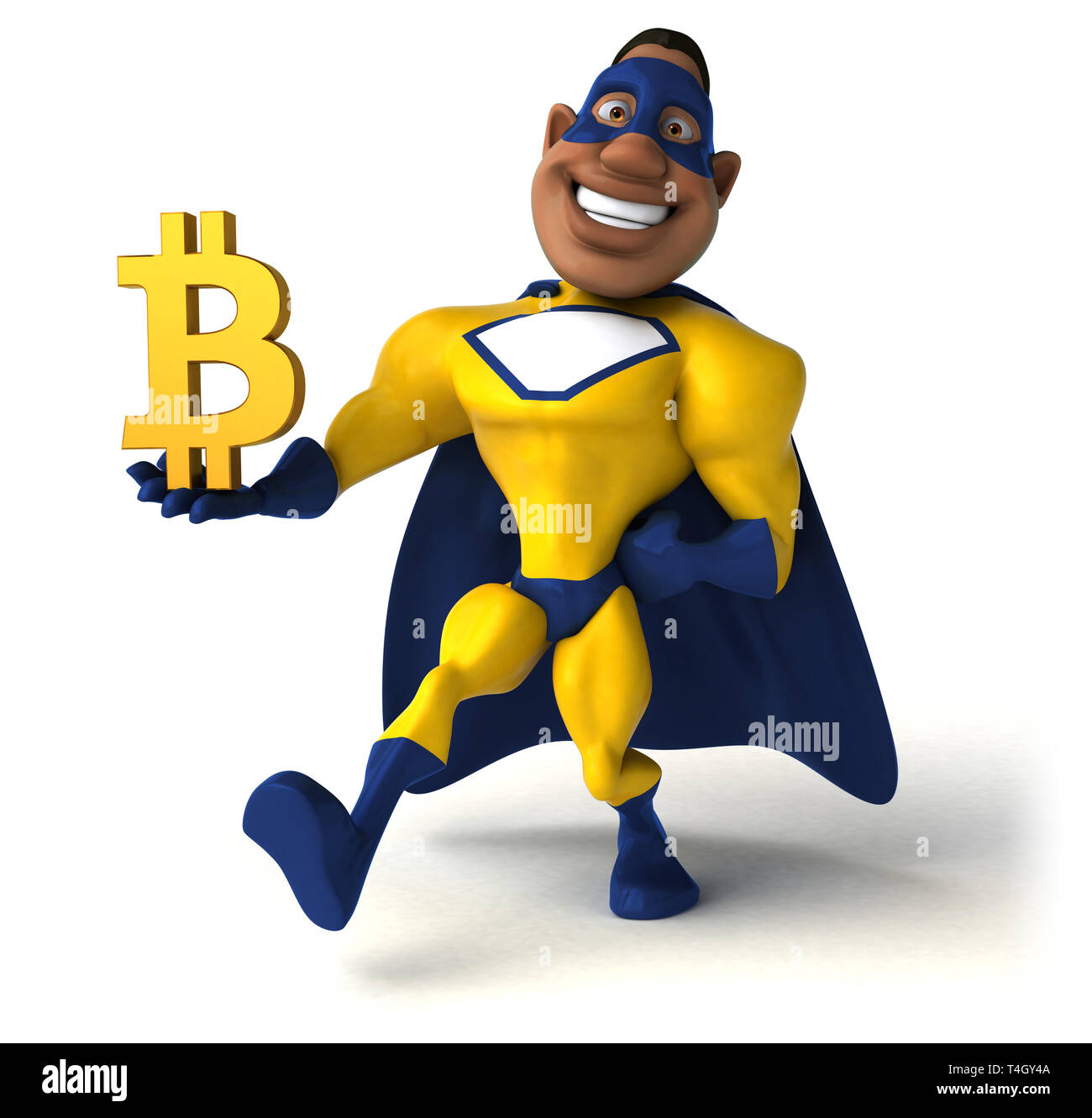 Fun superhero - 3D Illustration Stock Photo - Alamy