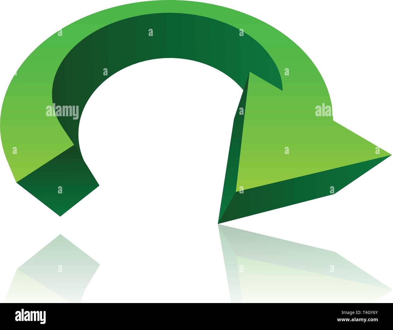 3d circular arrow. Rotation icon Stock Vector Image & Art - Alamy