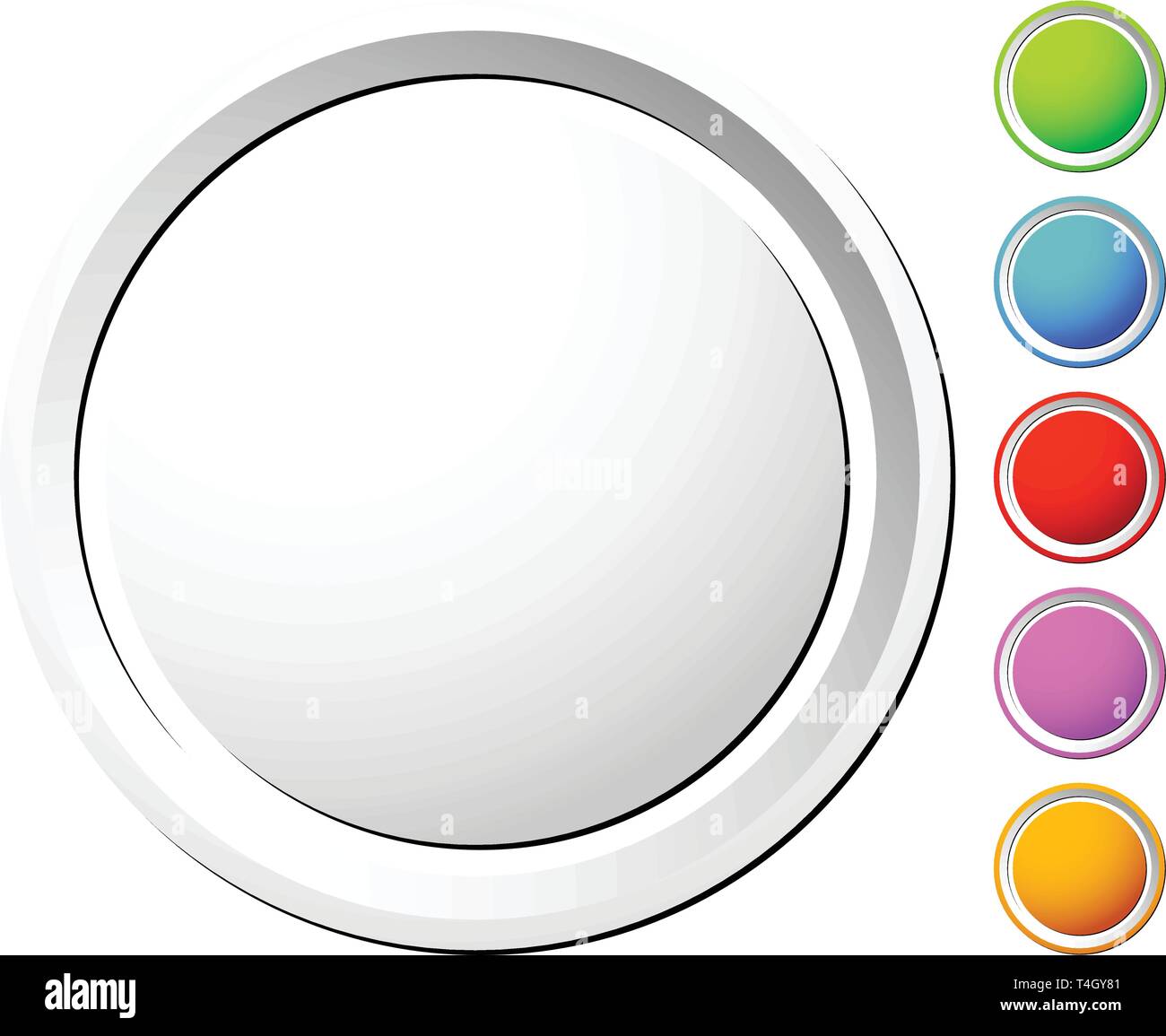 Circle icon with blank space, circle layout element Stock Vector Image ...