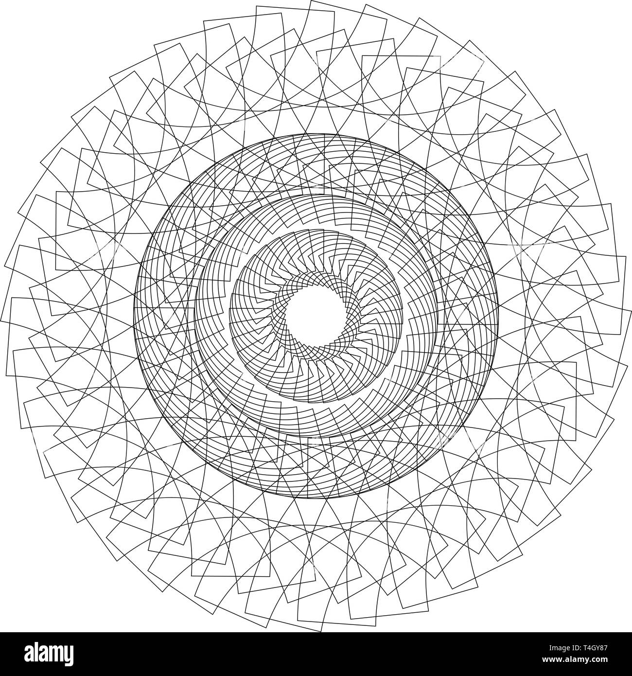 Abstract circular lines element. Geometric mandala shape Stock Vector ...