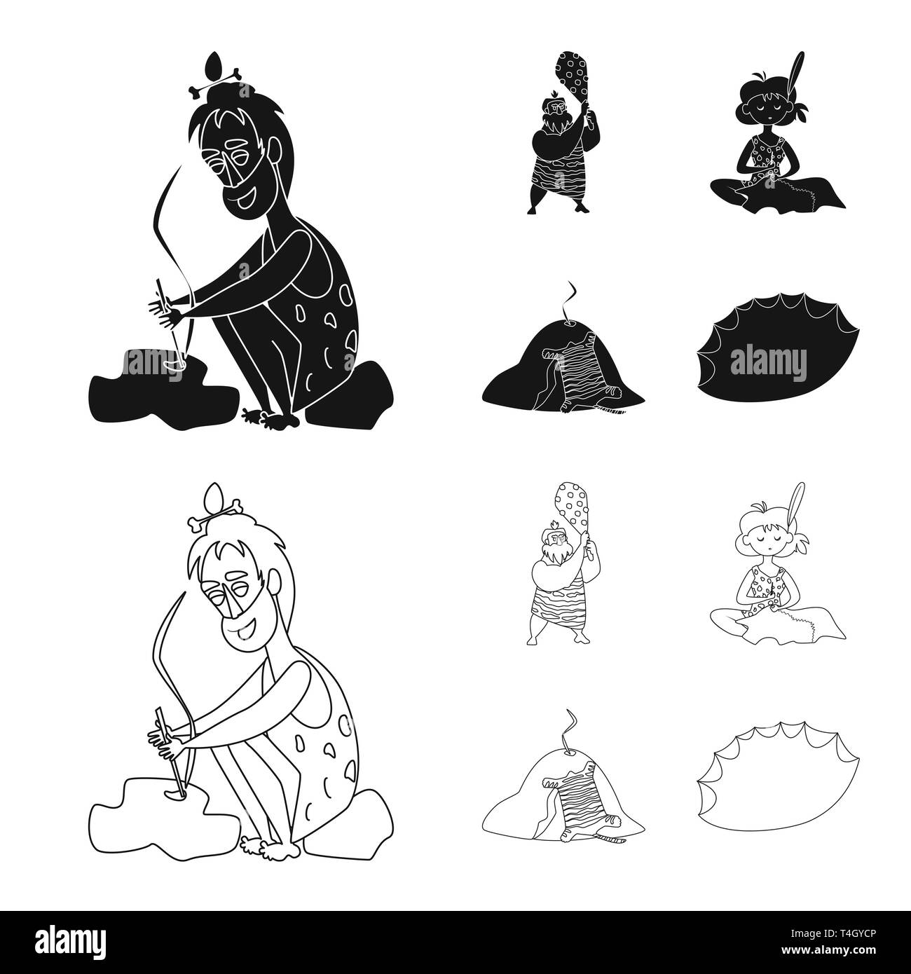 man,woman,cave,flint,caveman,primeval,sharp,fire,warrior,sew,stone ...