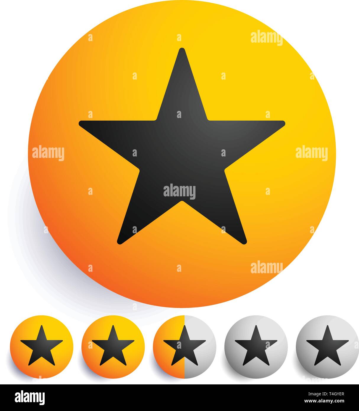 Star rating circle with 5 stars Stock Vector Image & Art - Alamy