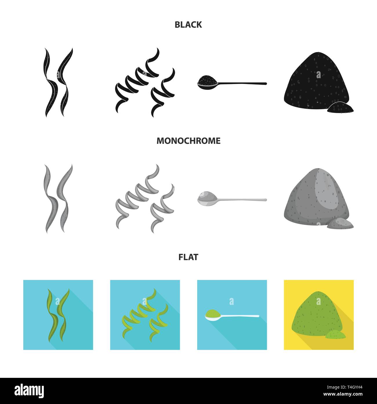 Vector illustration of protein and sea symbol. Collection of protein ...