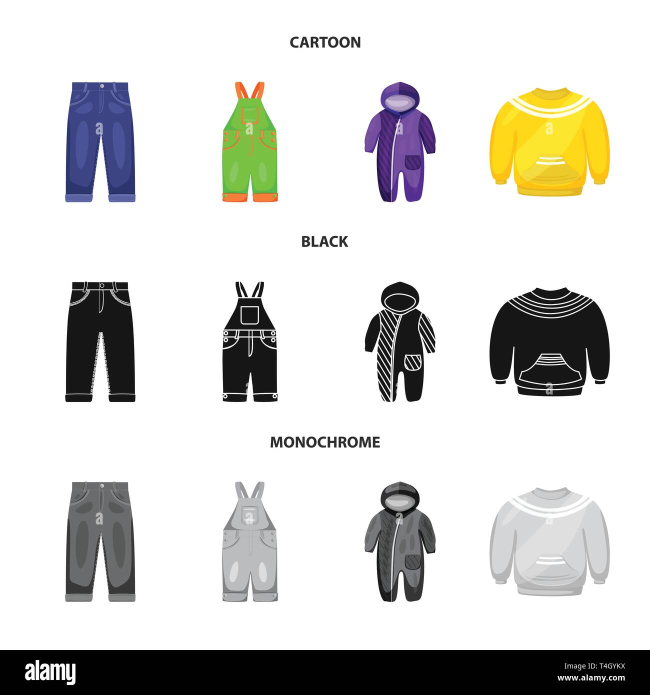 Vector illustration of fashion and garment symbol. Set of fashion and ...