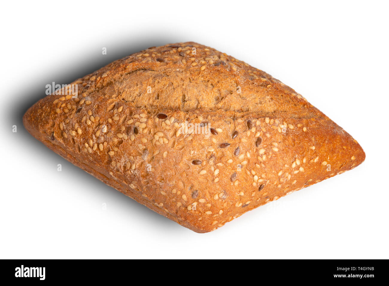 whole wheat bread isolated on white background Stock Photo - Alamy