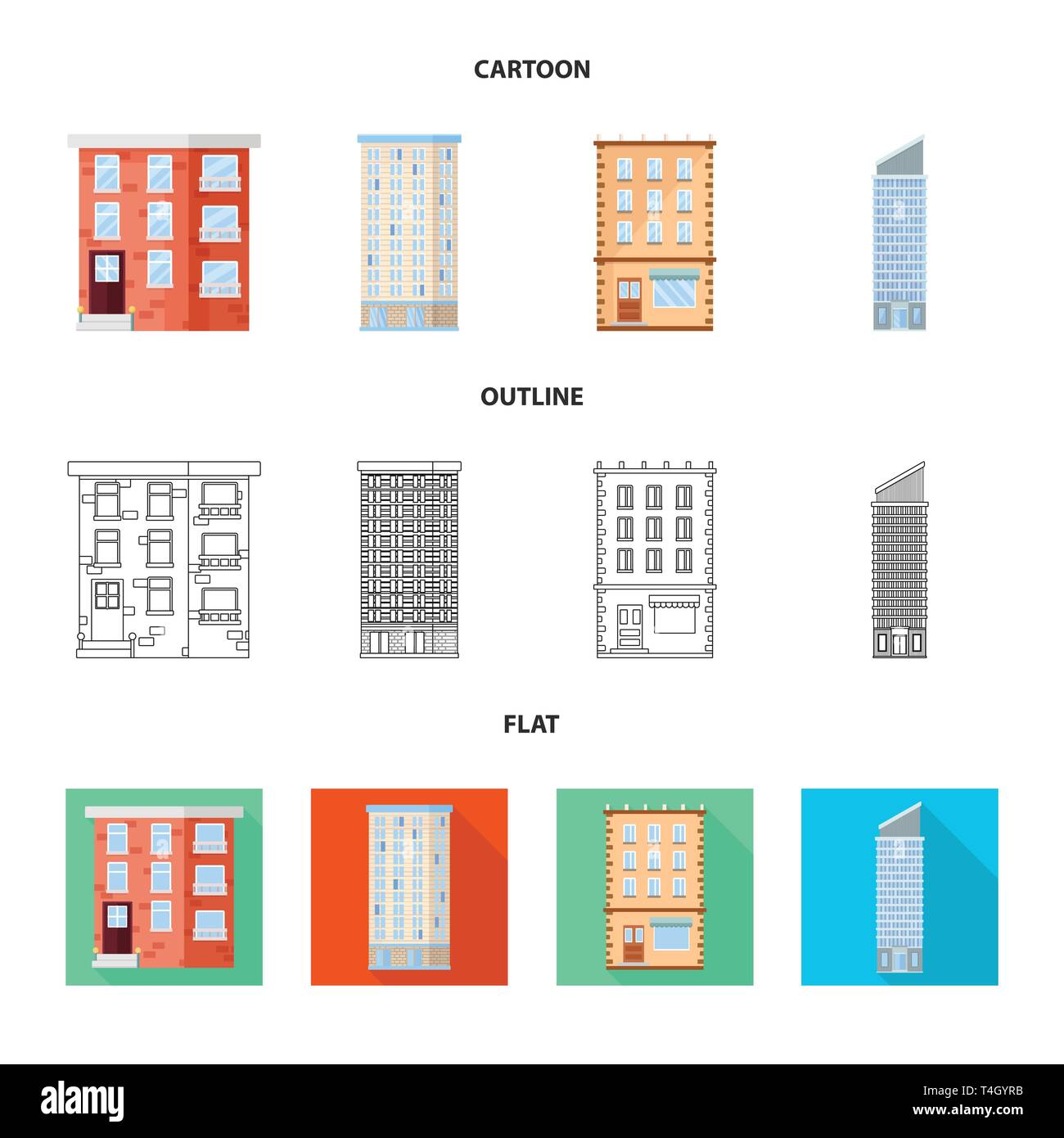 Isolated object of municipal and center symbol. Collection of municipal ...