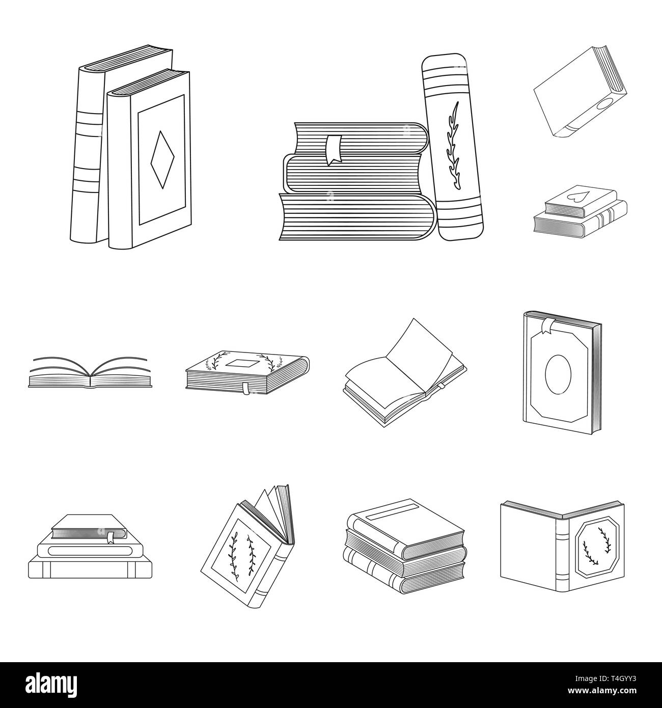 Vector design of study and literature logo. Set of study and source ...