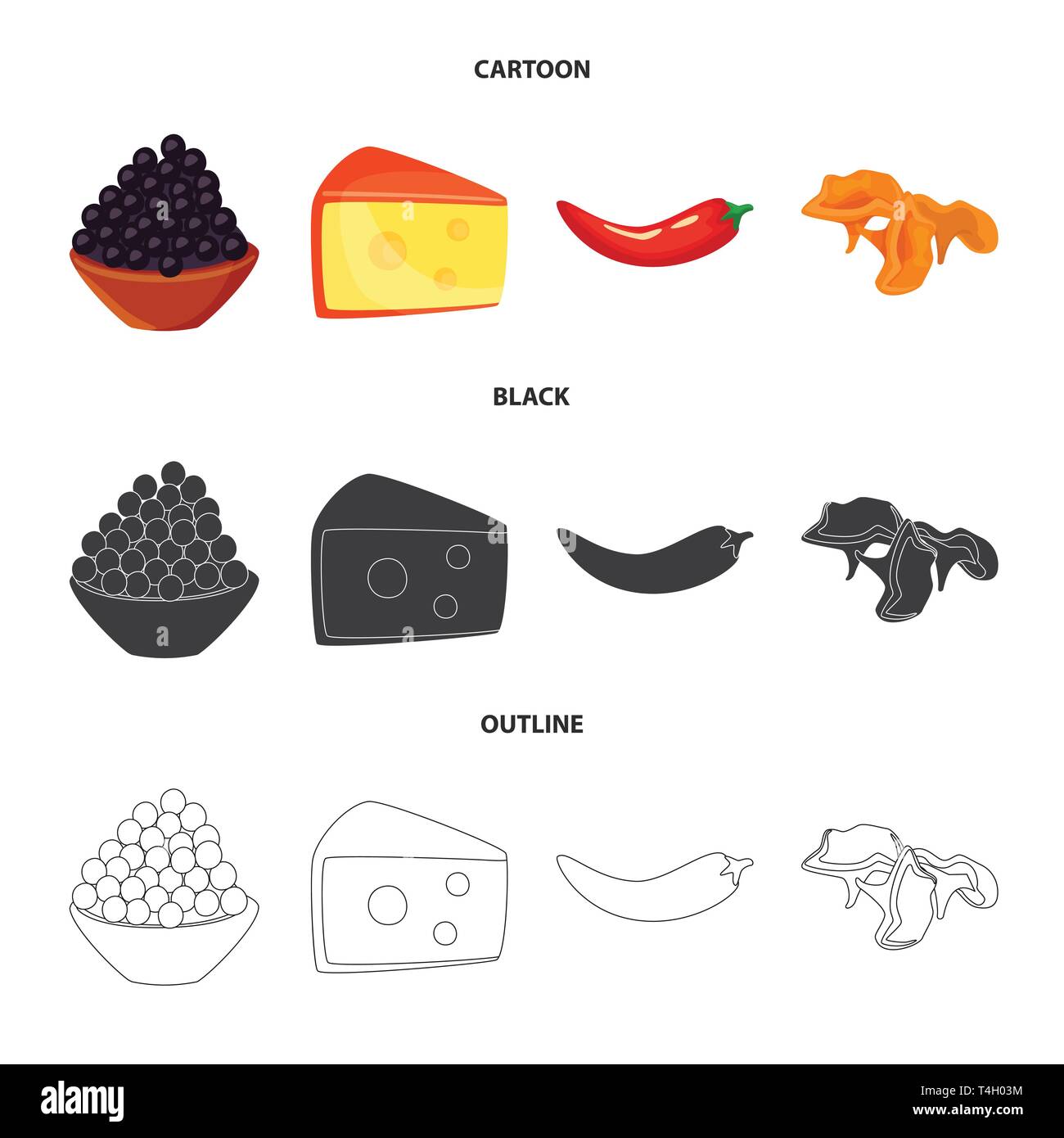 Vector design of taste and product icon. Set of taste and cooking stock ...