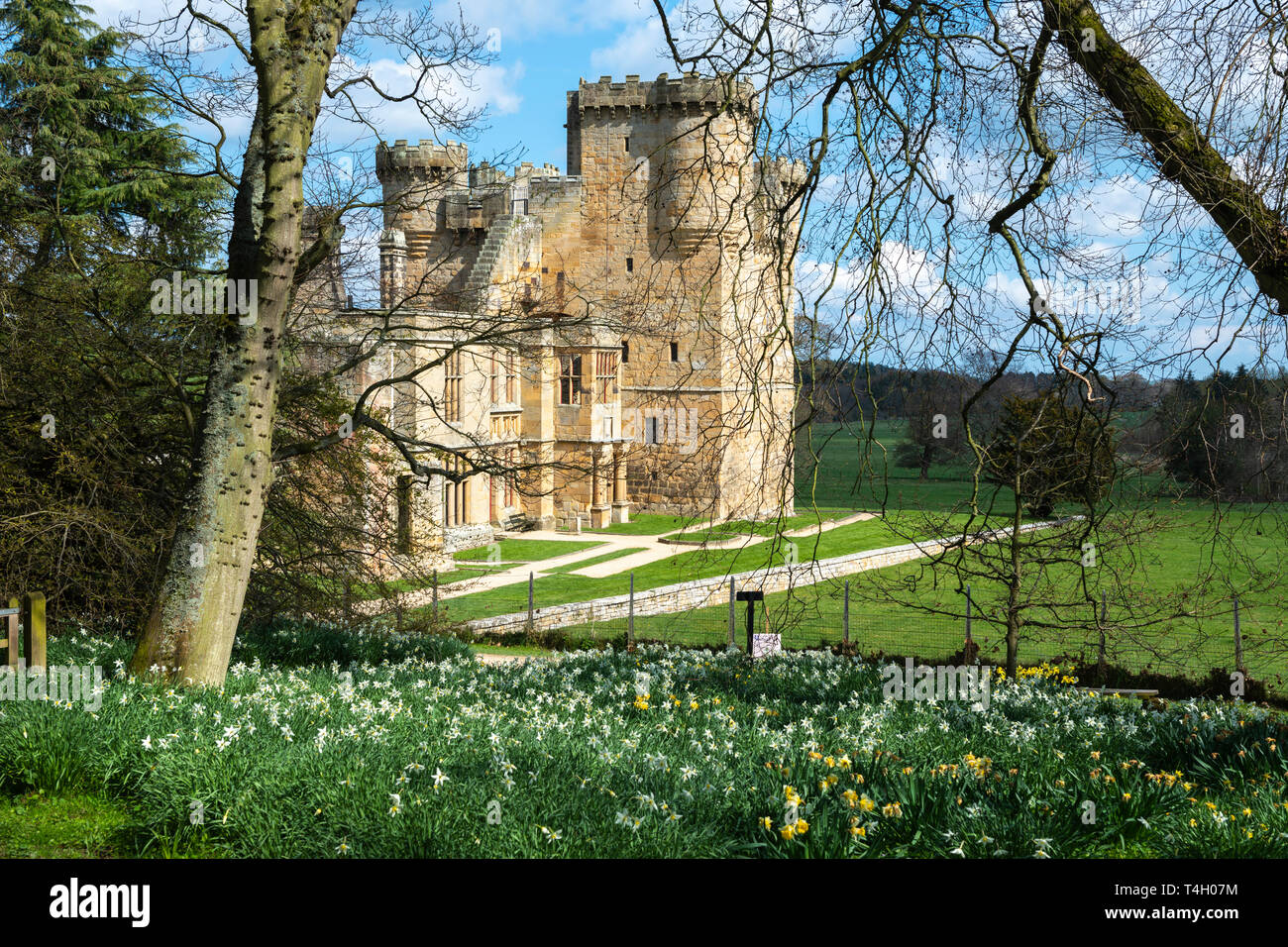 Belsay Castle, a 14th century peel tower, and later domestic buildings ...