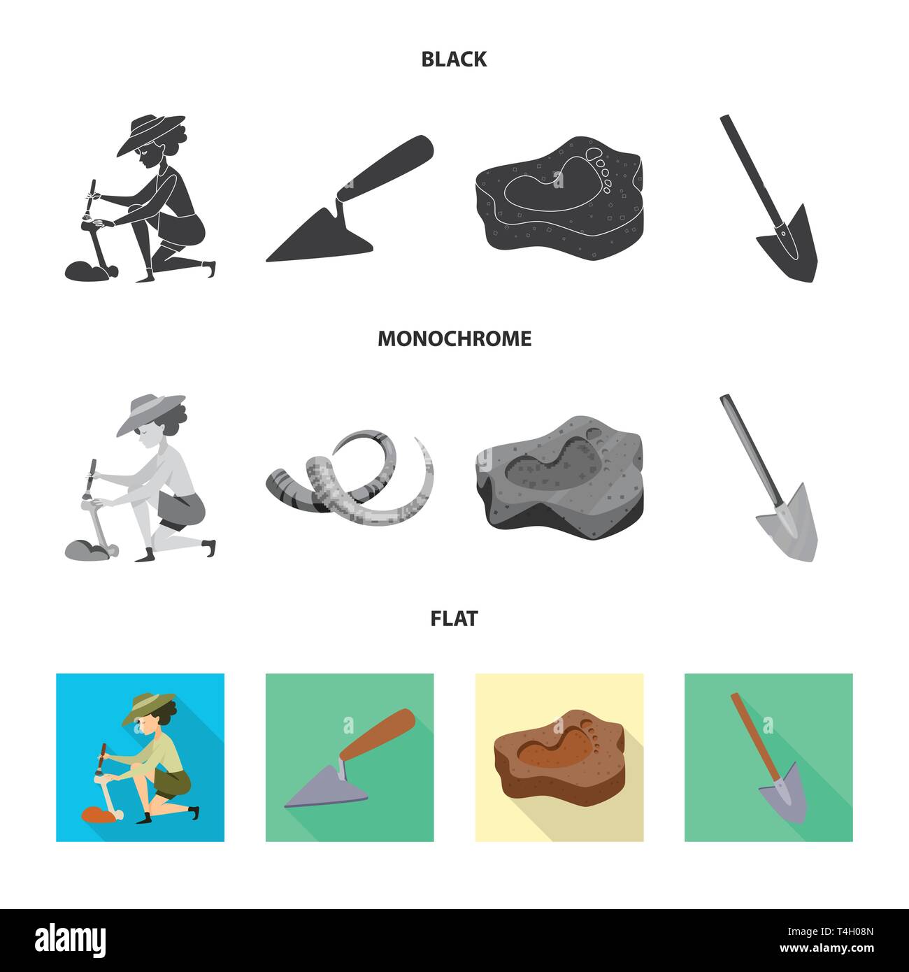 Isolated object of story and items symbol. Set of story and attributes ...