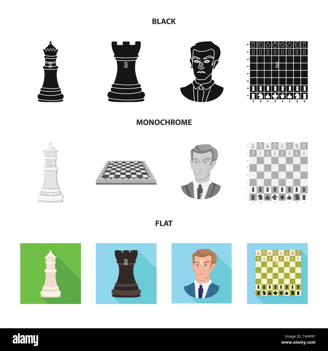 Vector design of checkmate and thin logo. Set of checkmate and target ...