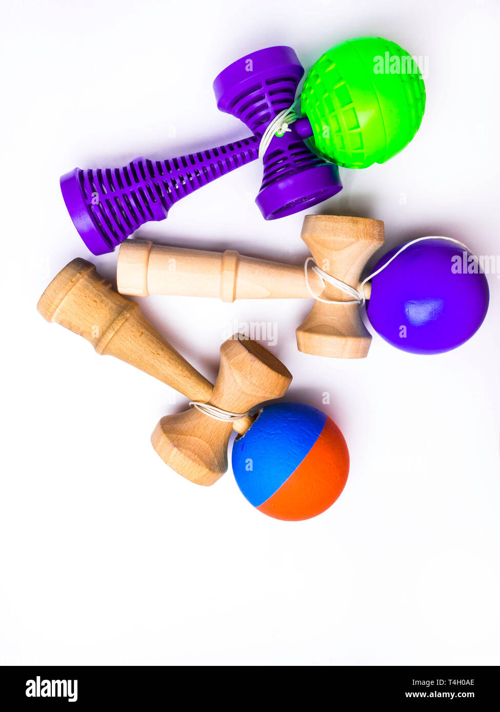Kendama japanese toys, competition sport concept, used and new kendama ...