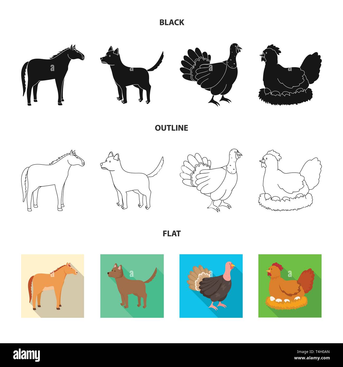 Vector design of breeding and kitchen logo. Collection of breeding and ...