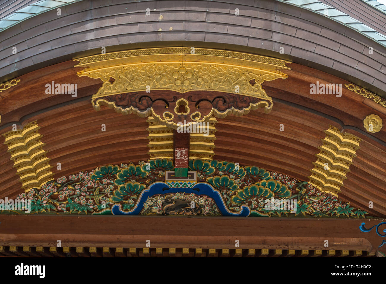 Honden (Main Hall) of Yushima Tenmangu or Yushima Tenjin. Shinto Shrine ...