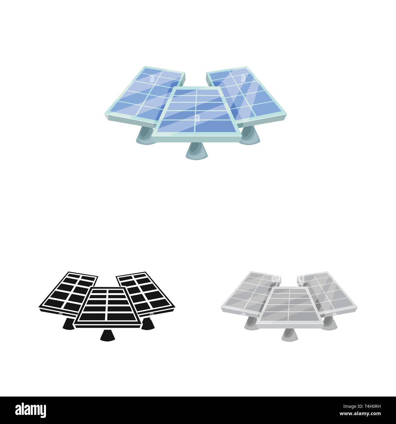 Vector illustration of generator and electricity sign. Collection of ...
