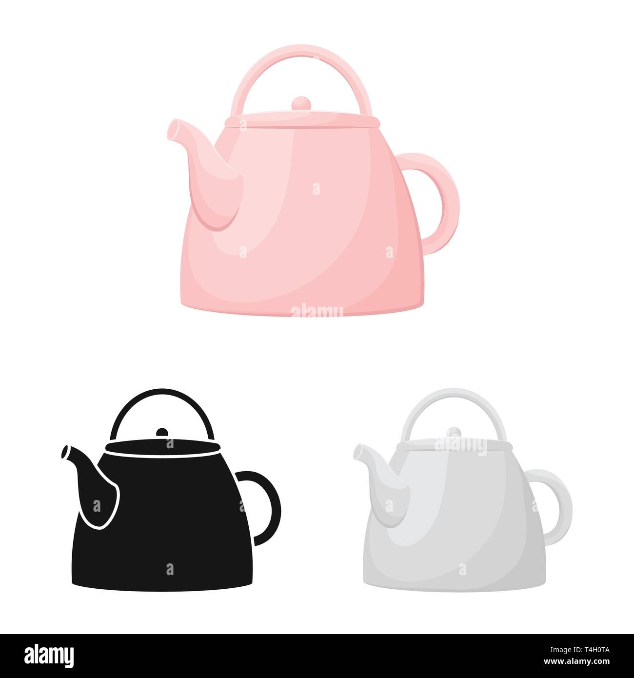 Vector illustration of teapot and tea icon. Collection of teapot and ...