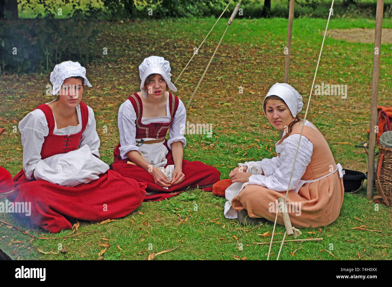 Tudor Girls in Costume, Reconstruction Stock Photo - Alamy