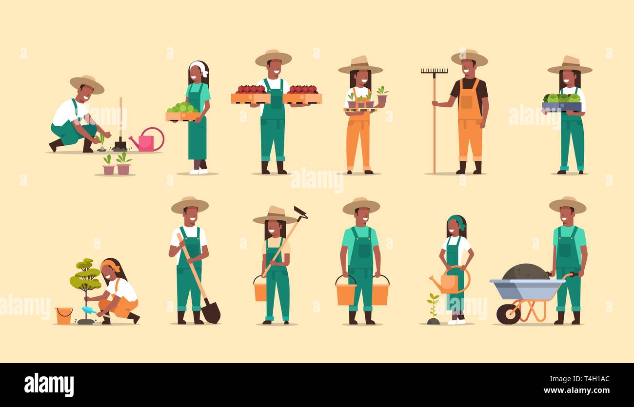 African farm workers Stock Vector Images - Alamy